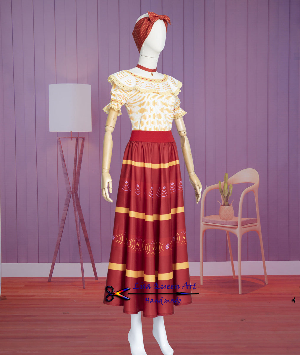 Dolores Madrigal Orange Dress Encanto Dolores Cosplay Costume ...