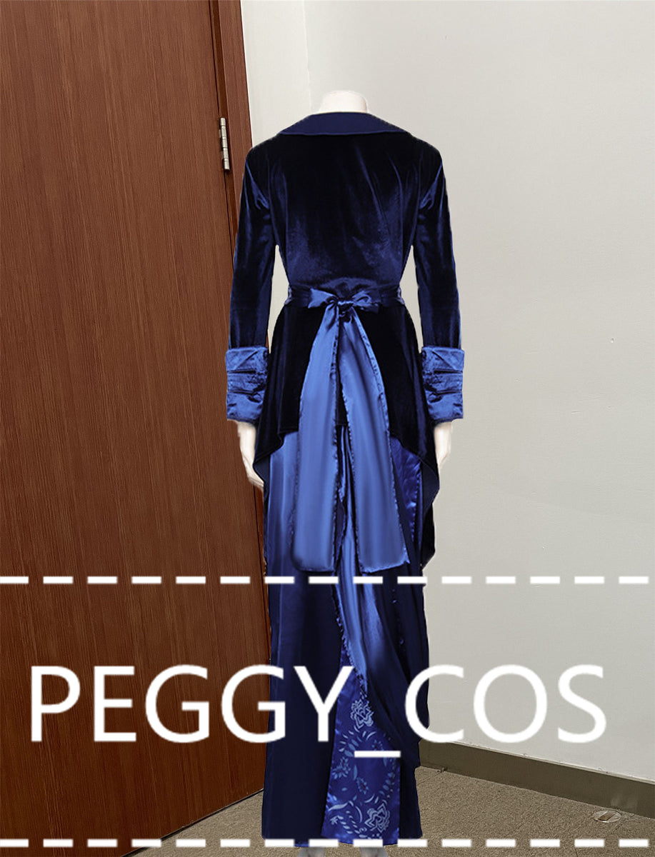 Rose DeWitt Bukater Cosplay Costume Dark Blue Cosplay Costume Hallowee ...