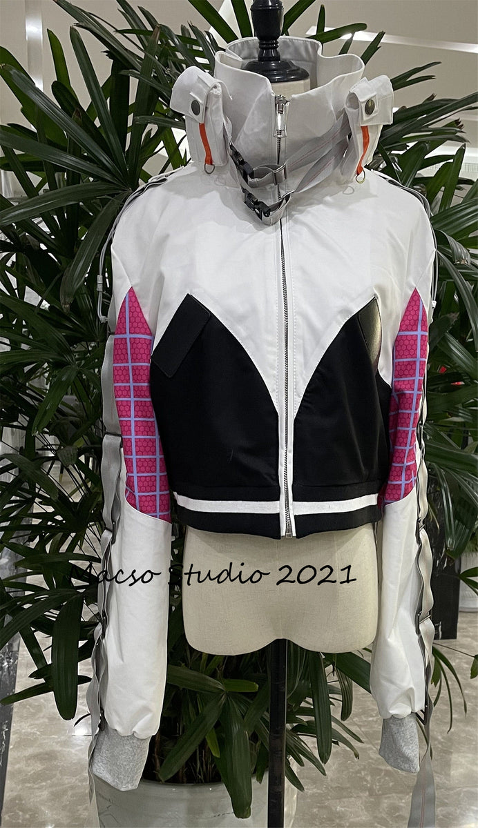 Spider Gwen Cos Woman Costume Full set Cosplay Handmade Cosplay Hallow ...