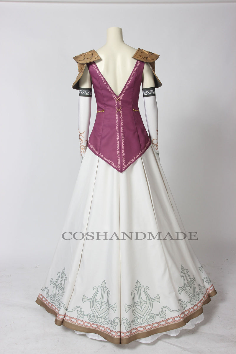 The Legend of Zelda Cosplay Twilight Princess Costume Princess Zelda D ...