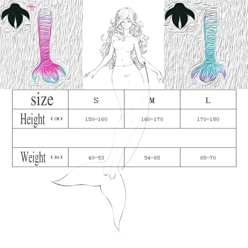 Fantastic Blue Swimmable Mermaid Tails for Adults Women with Monofin ...